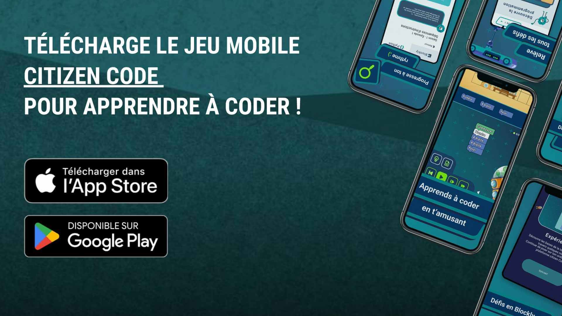Découvre la programmation avec l'application mobile Citizen Code